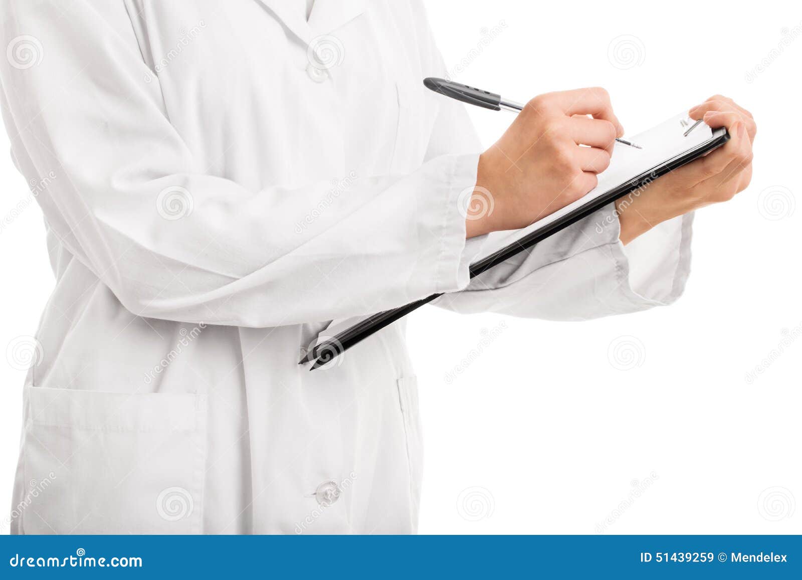 Young Doctor Writing Something Stock Image - Image of uniform, woman ...