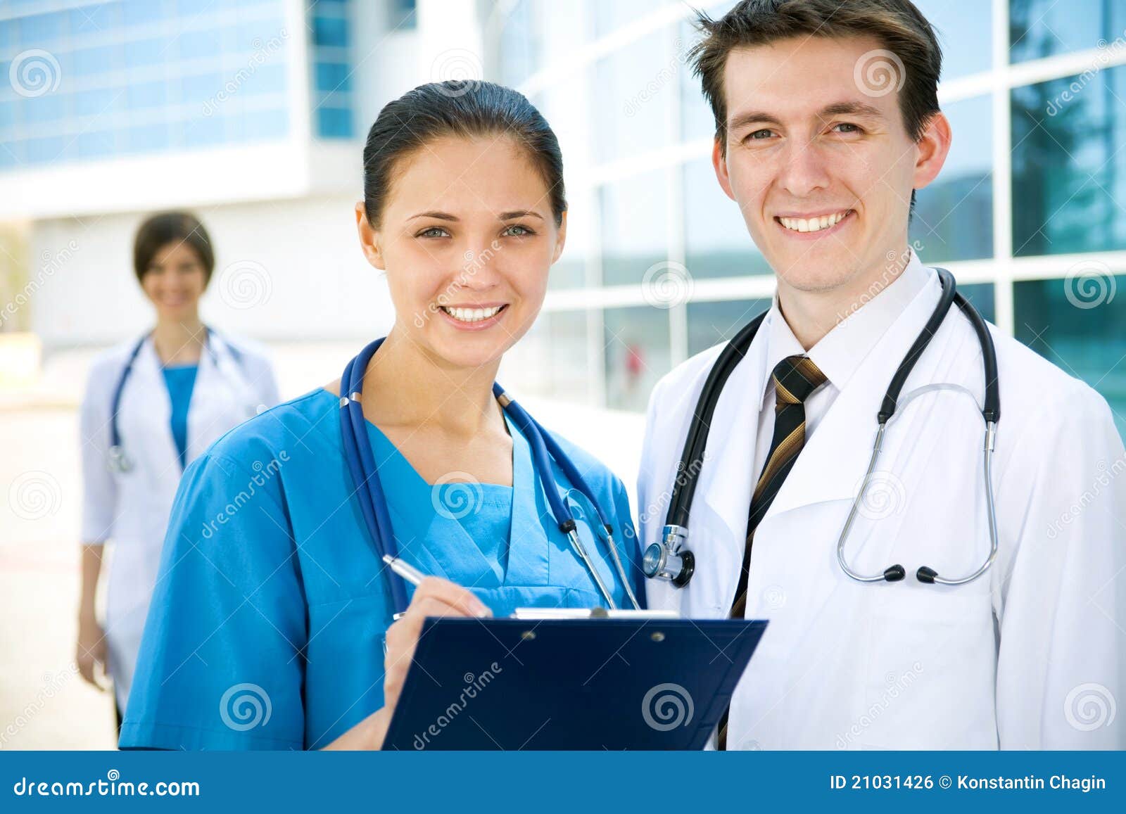 Young doctors stock photo. Image of doctor, outdoors - 21031426
