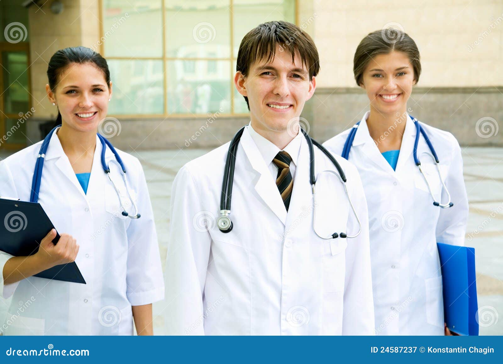 Young doctors stock image. Image of friendly, coat, medical - 24587237