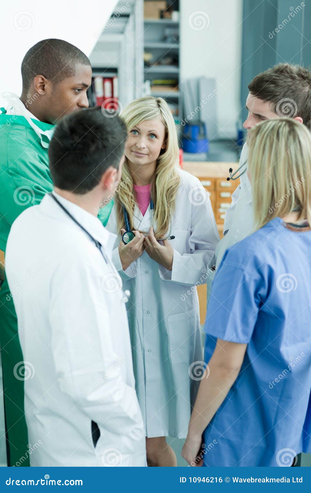 Young Doctors Discussing in the Hospital Stock Photo - Image of nurse ...