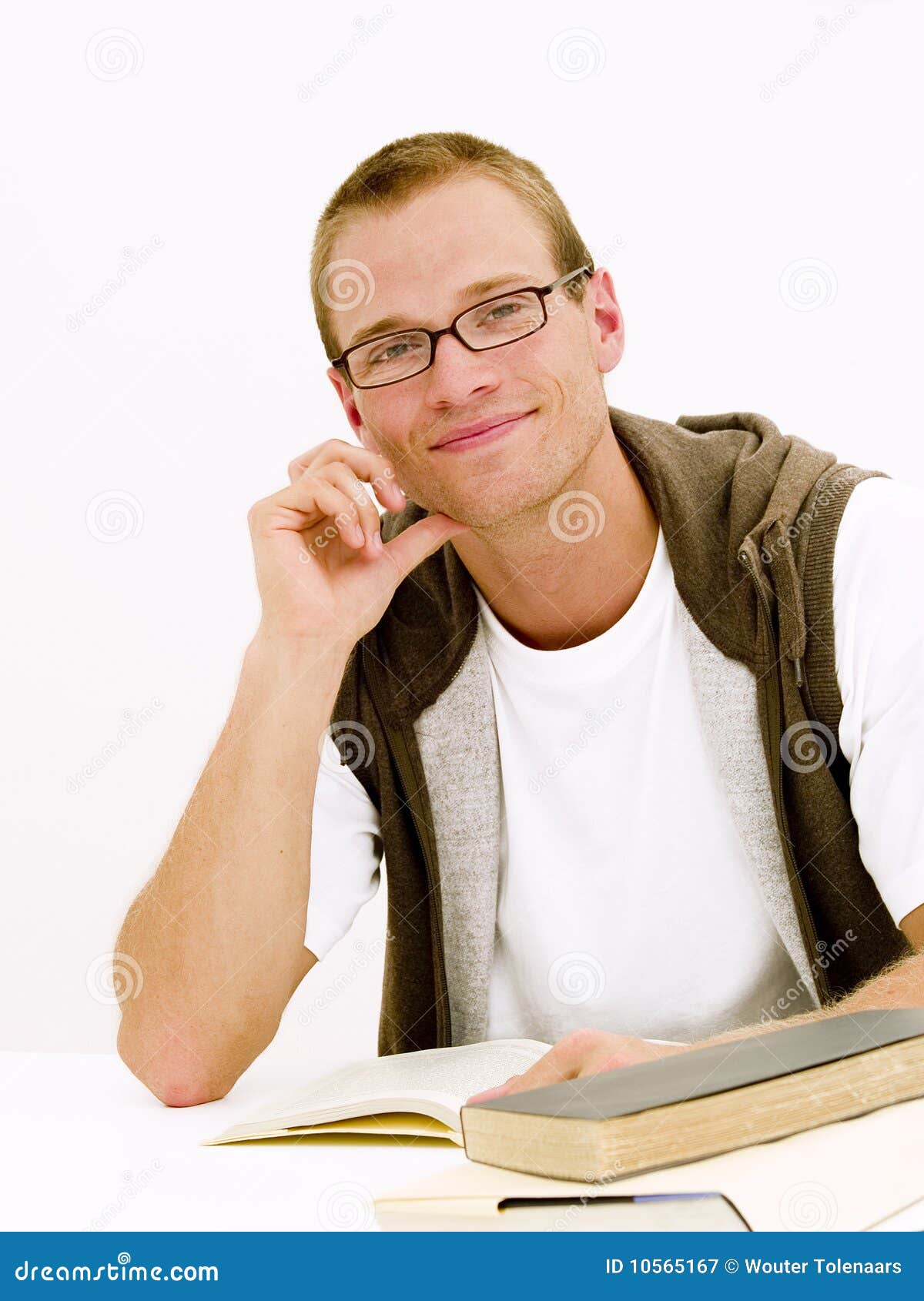 Young dreaming student stock image. Image of studying - 10565167