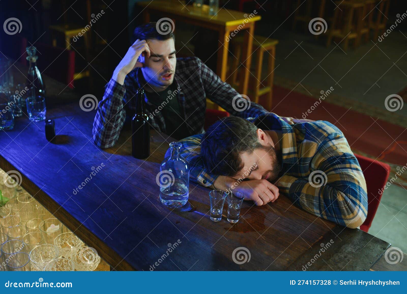 Young drunk man in bar stock photo. Image of indoor - 274157328