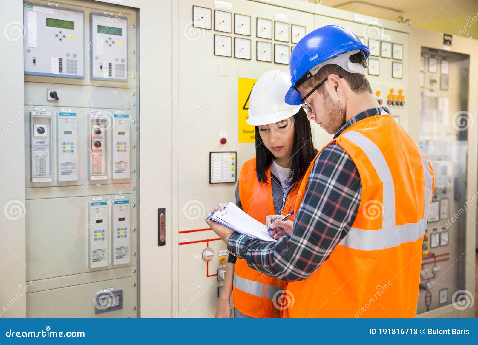 Professional Industrial Engineers Operating in Electricity Substation ...