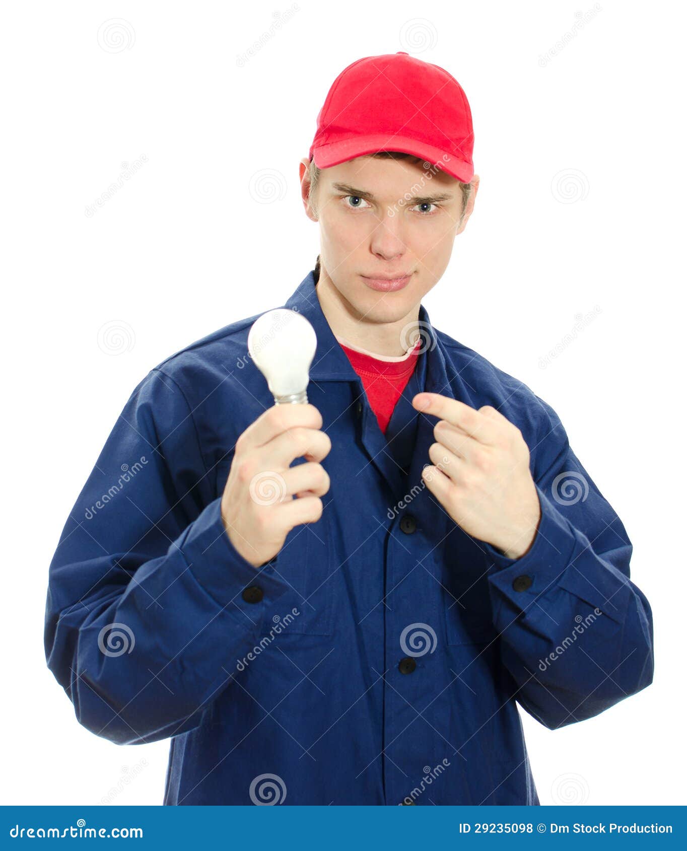 Young Electrician in Uniform Stock Photo - Image of electrician, instal ...
