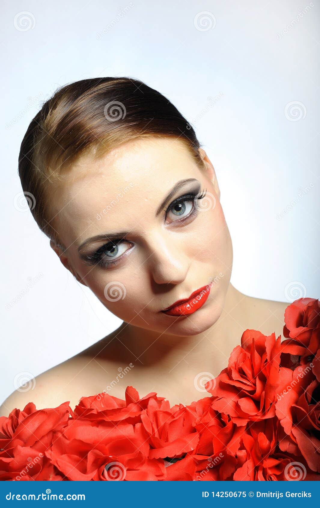 Young Elegant Aristocratic Beauty Female Face Stock Image - Image of ...