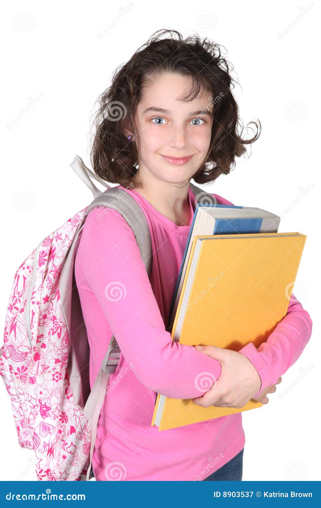 Young Elementary School Child with Backpack Stock Image - Image of ...