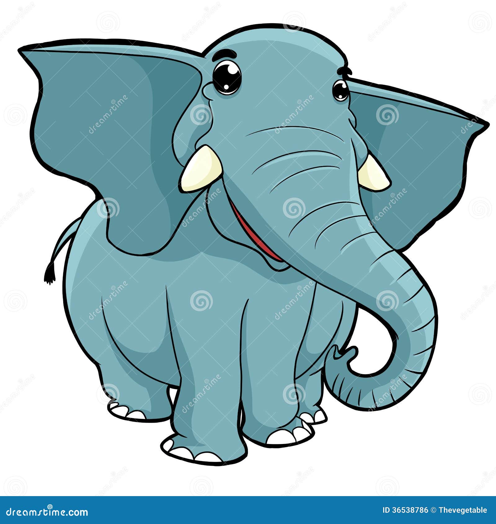 Young Elephant stock illustration. Illustration of front - 36538786
