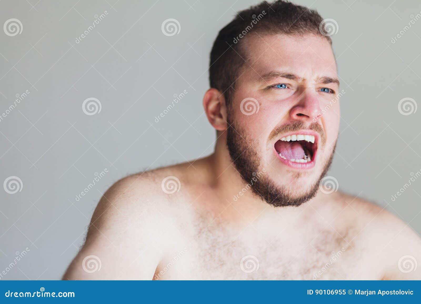 Young Emotional Man Screaming Stock Image - Image of male, rage: 90106955