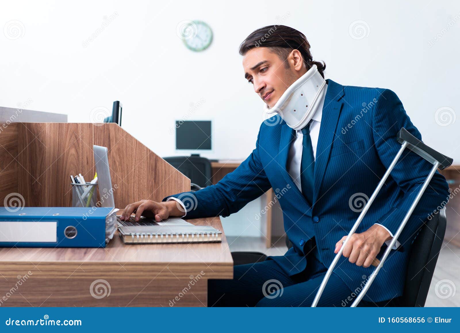 Young Employee after Accident in the Office Stock Photo - Image of ...