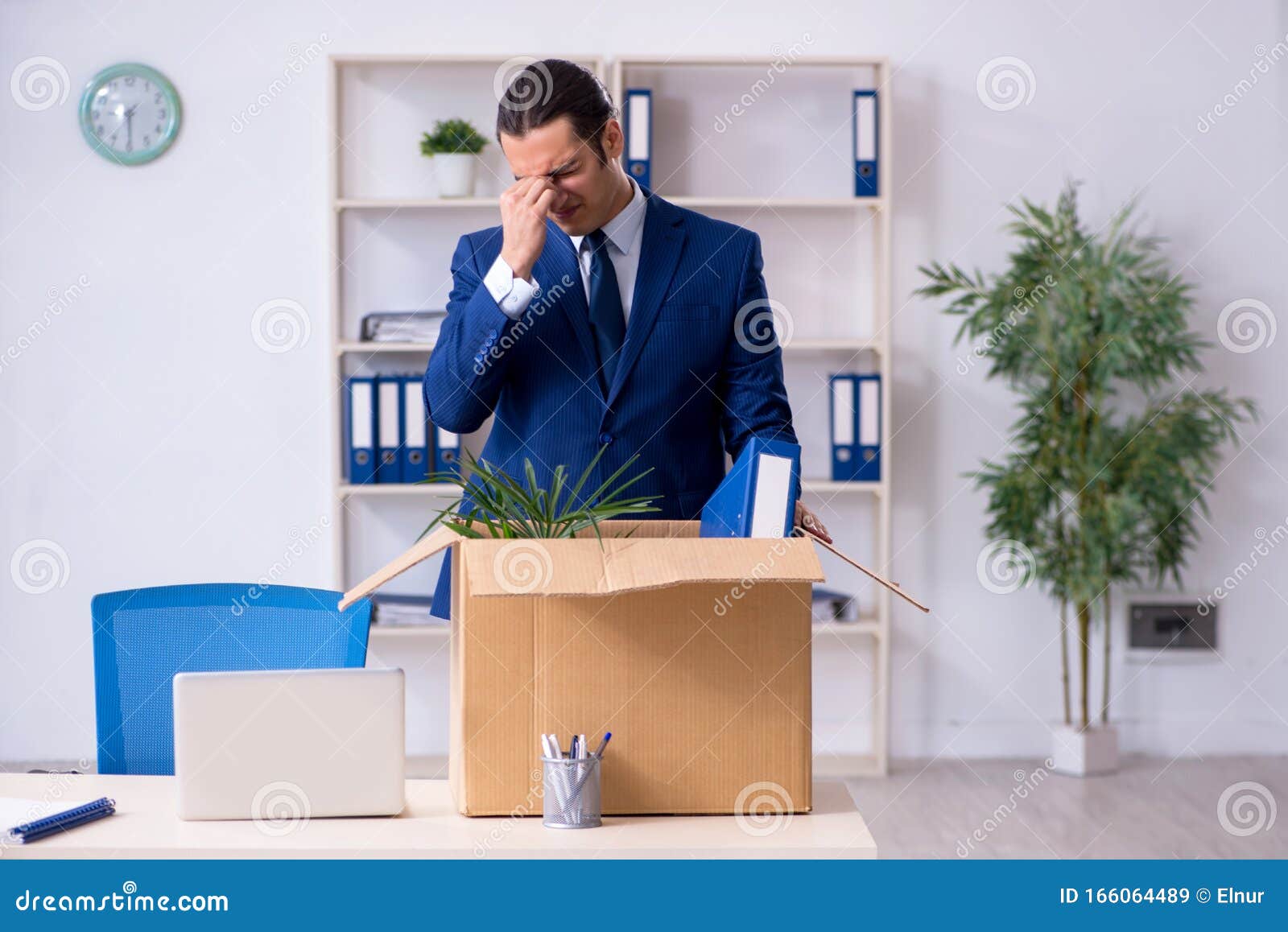 Young Employee Being Made Redundant Stock Image - Image of move ...