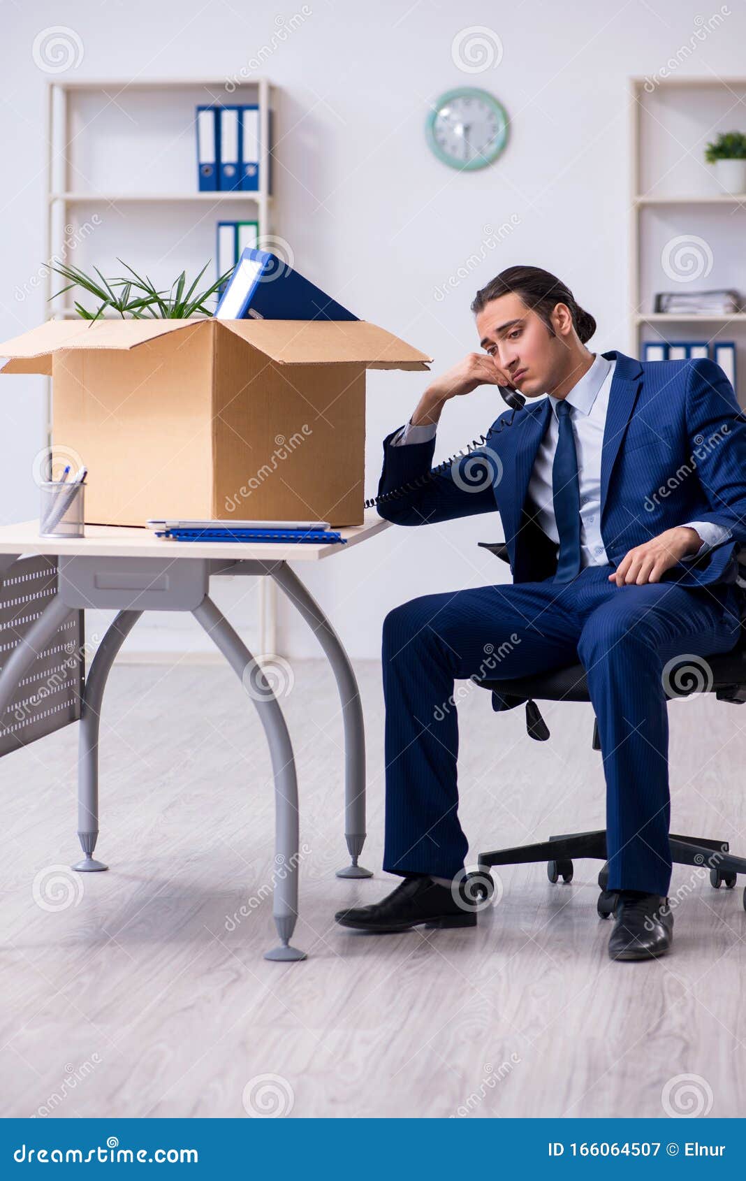 Young Employee Being Made Redundant Stock Image - Image of belongings ...