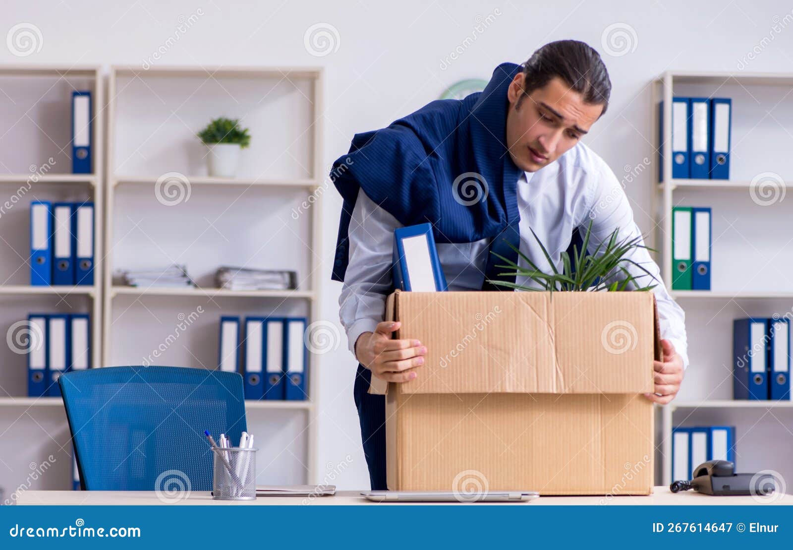 Young Employee Being Made Redundant Stock Image - Image of boss, office ...