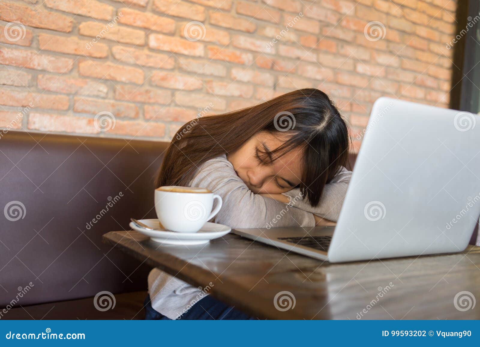 Young Employee Feels Tired when Working on Monday Morning Stock Photo ...
