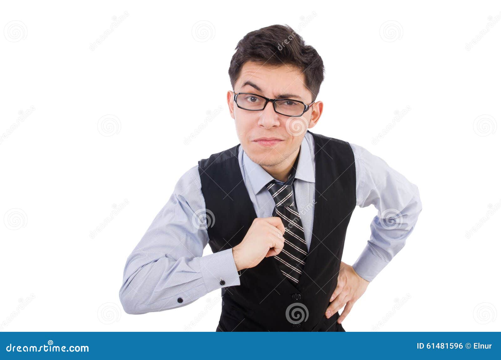 The Young Employee Isolated on White Stock Photo - Image of studio ...