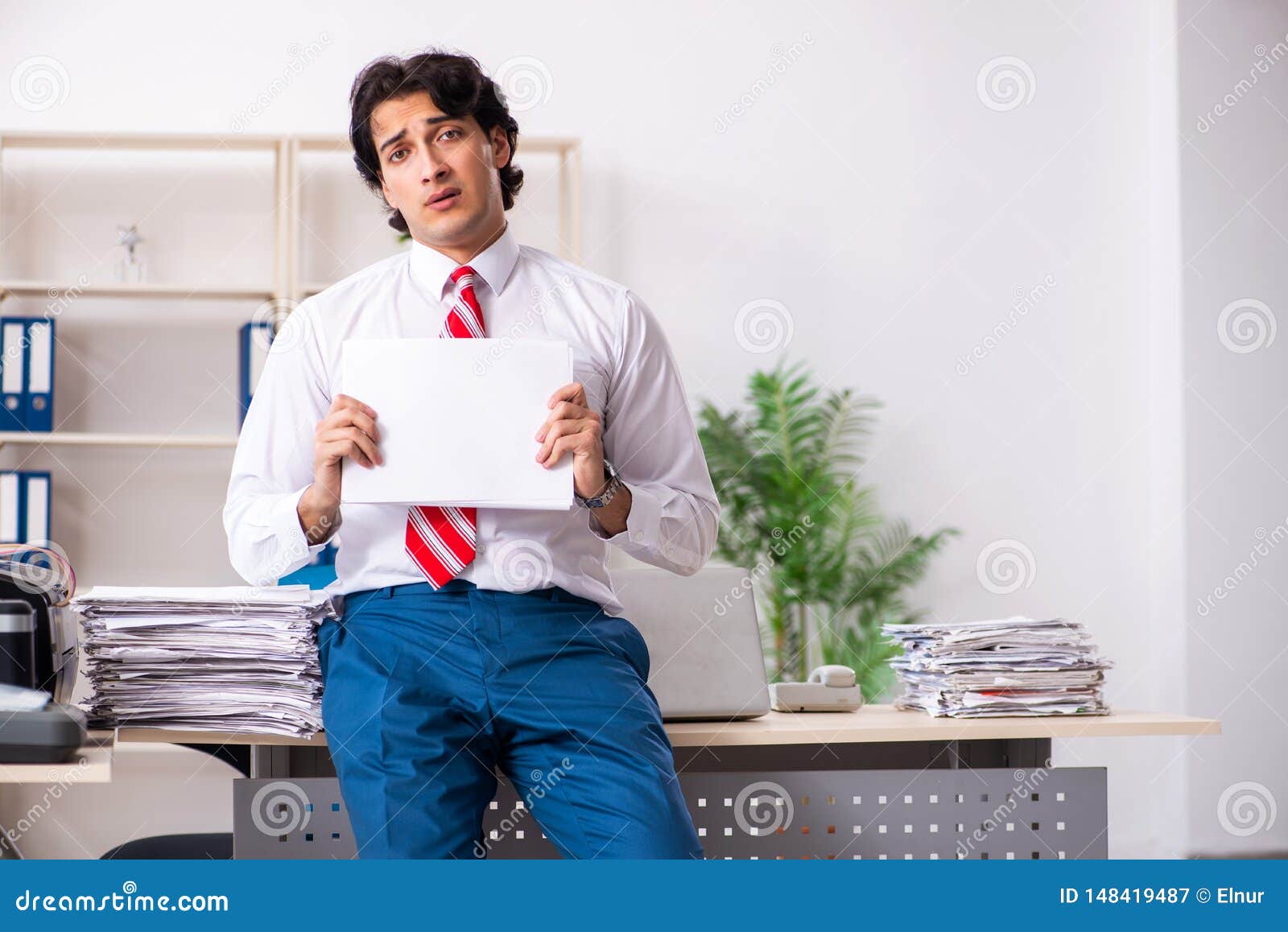 The Young Employee Making Copies at Copying Machine Stock Image - Image ...