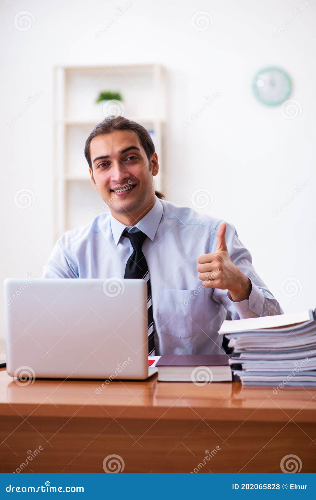 Young Male Employee Working at Workplace Stock Photo - Image of lawyer ...