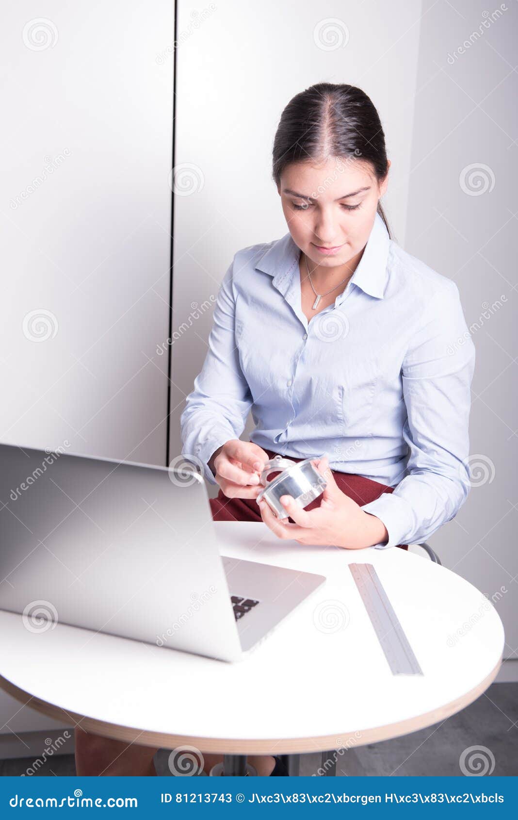 Young Employee Works at the Quality Control Stock Image - Image of ...