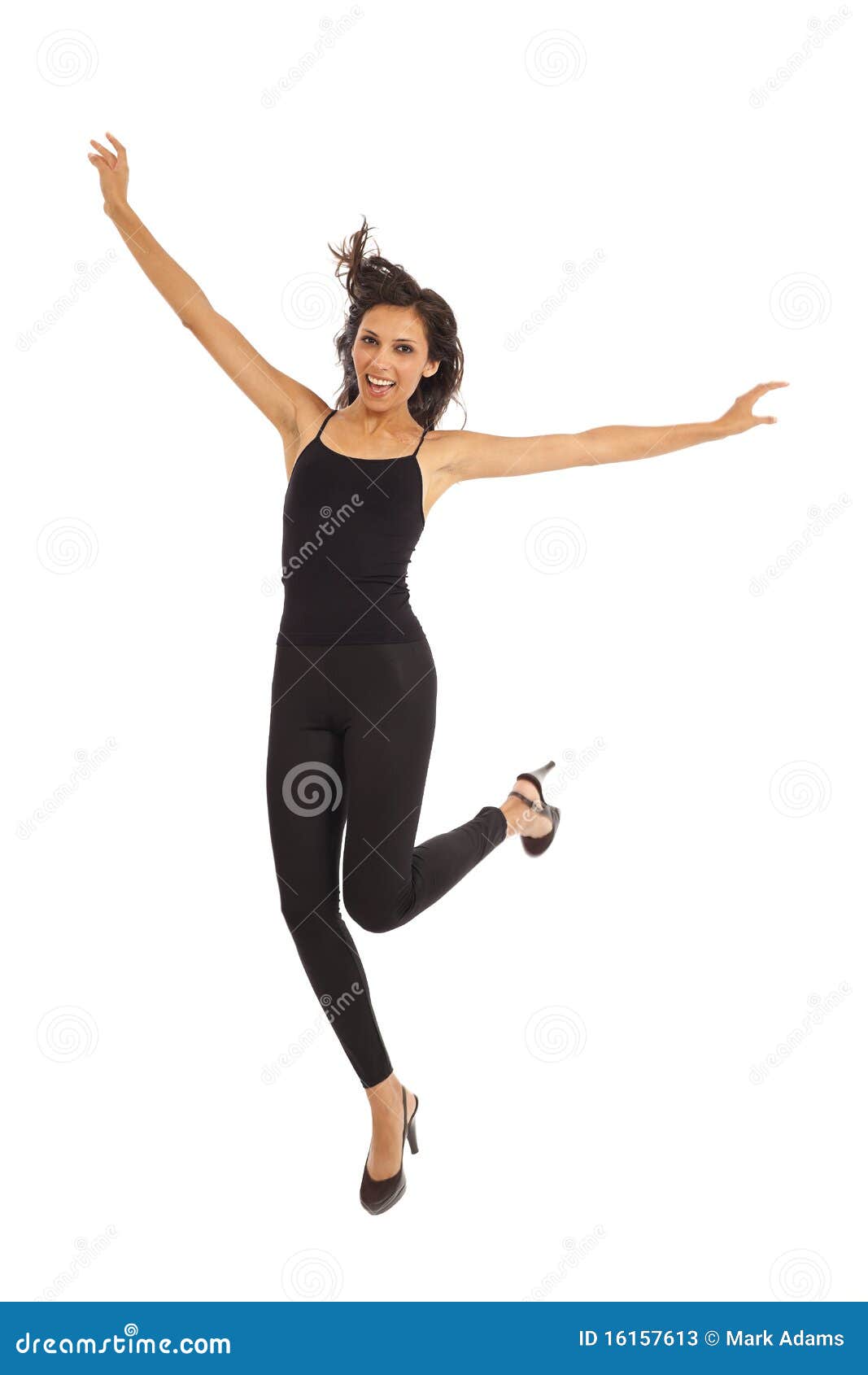 Young energetic girl stock image. Image of attractive - 16157613