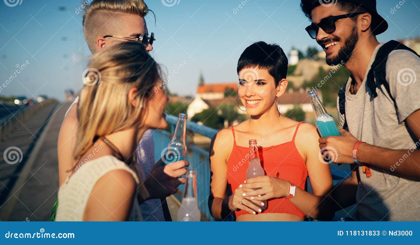 Young Energetic Group of People Having Fun Stock Image - Image of ...