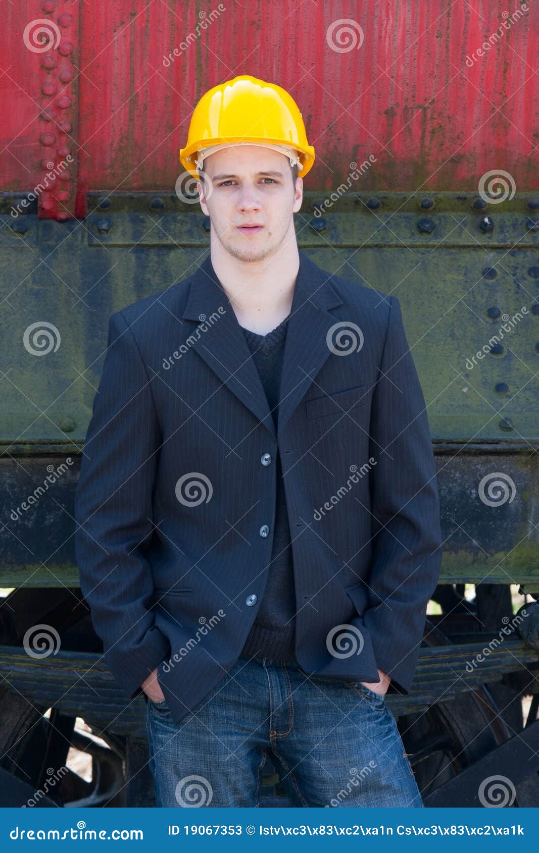 Young engineer stock image. Image of hardhat, civil, grungy - 19067353
