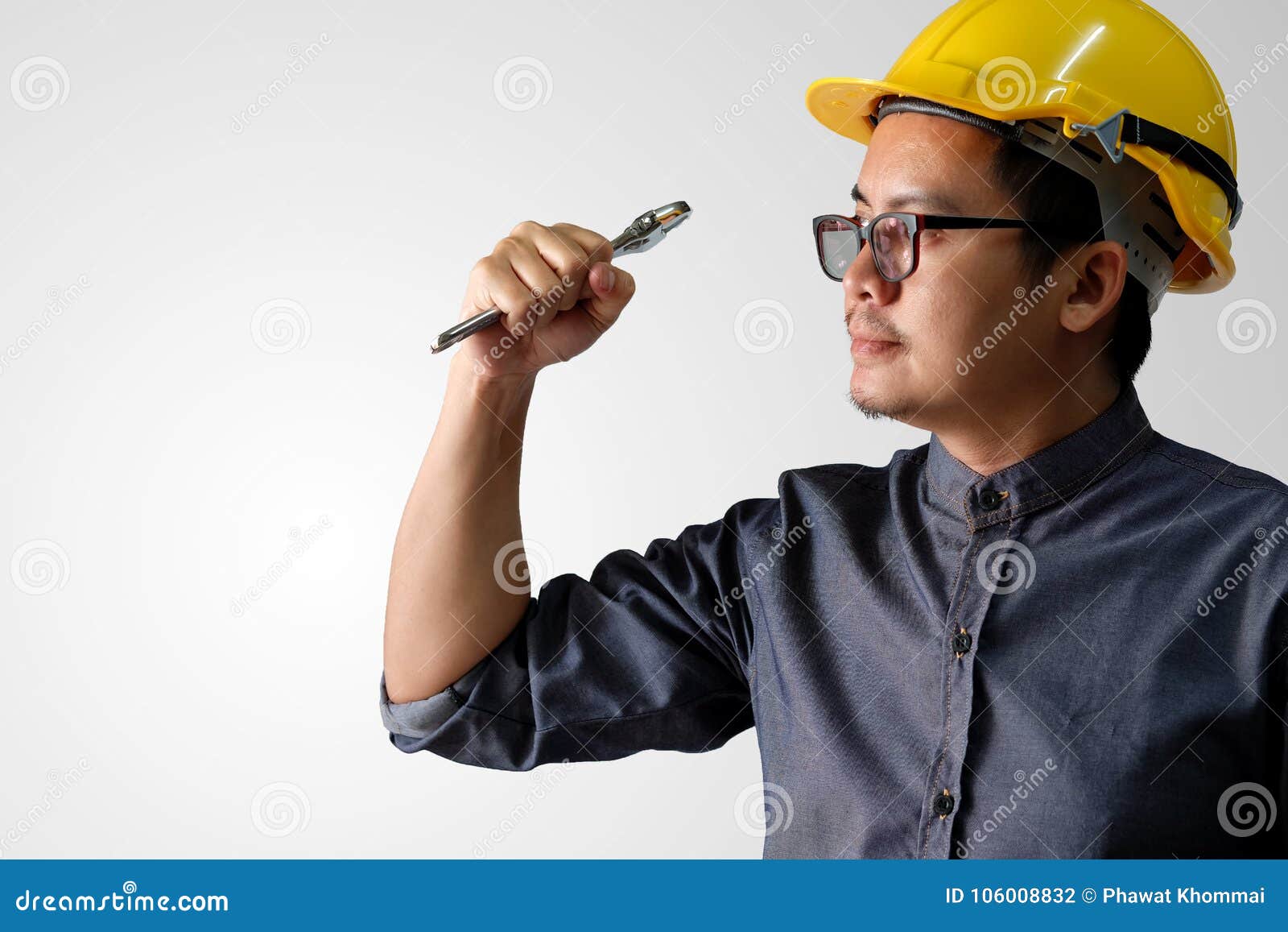 Young Engineer is Actively Acting Ready To Work Stock Photo - Image of ...