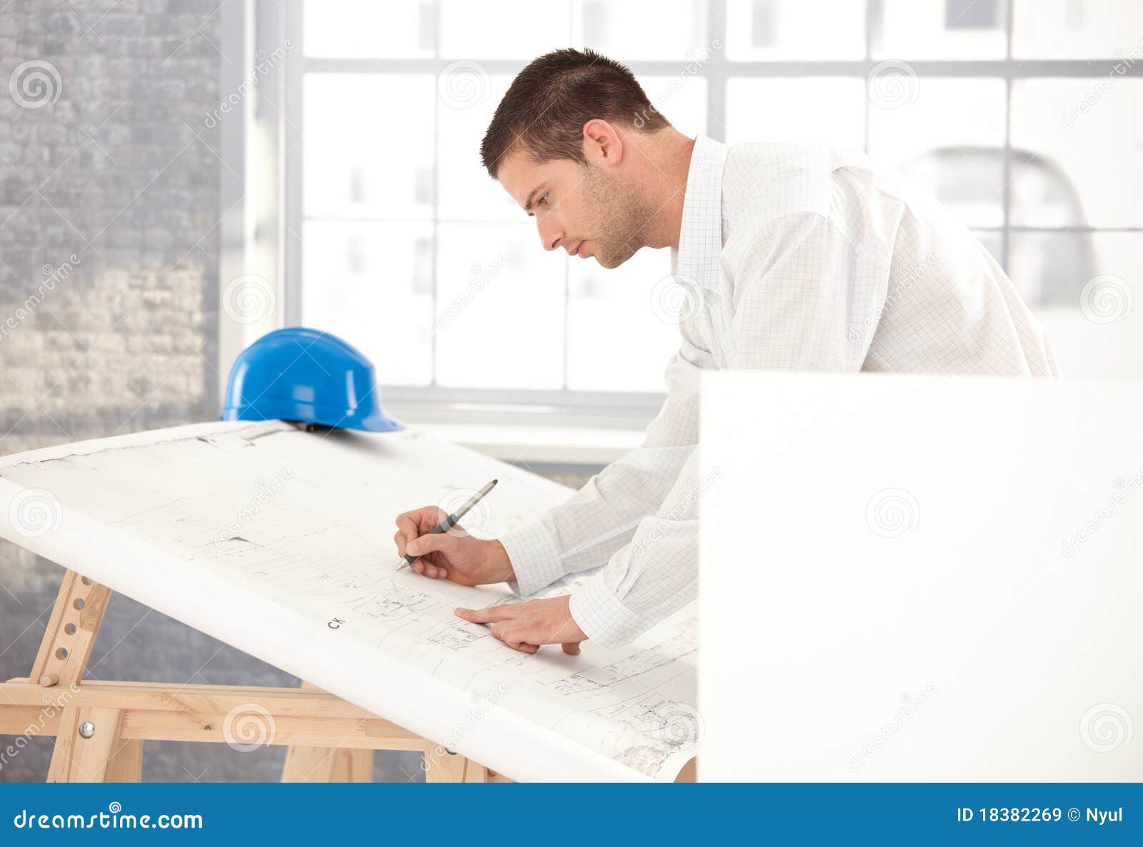 Young Engineer Busy by Working Stock Image - Image of engineering ...