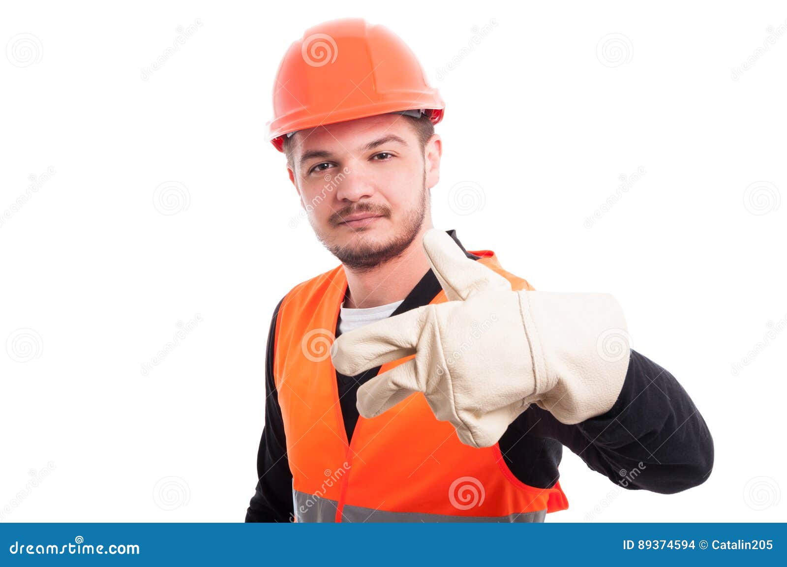 Young Engineer Counting Three Stock Photo - Image of industry ...