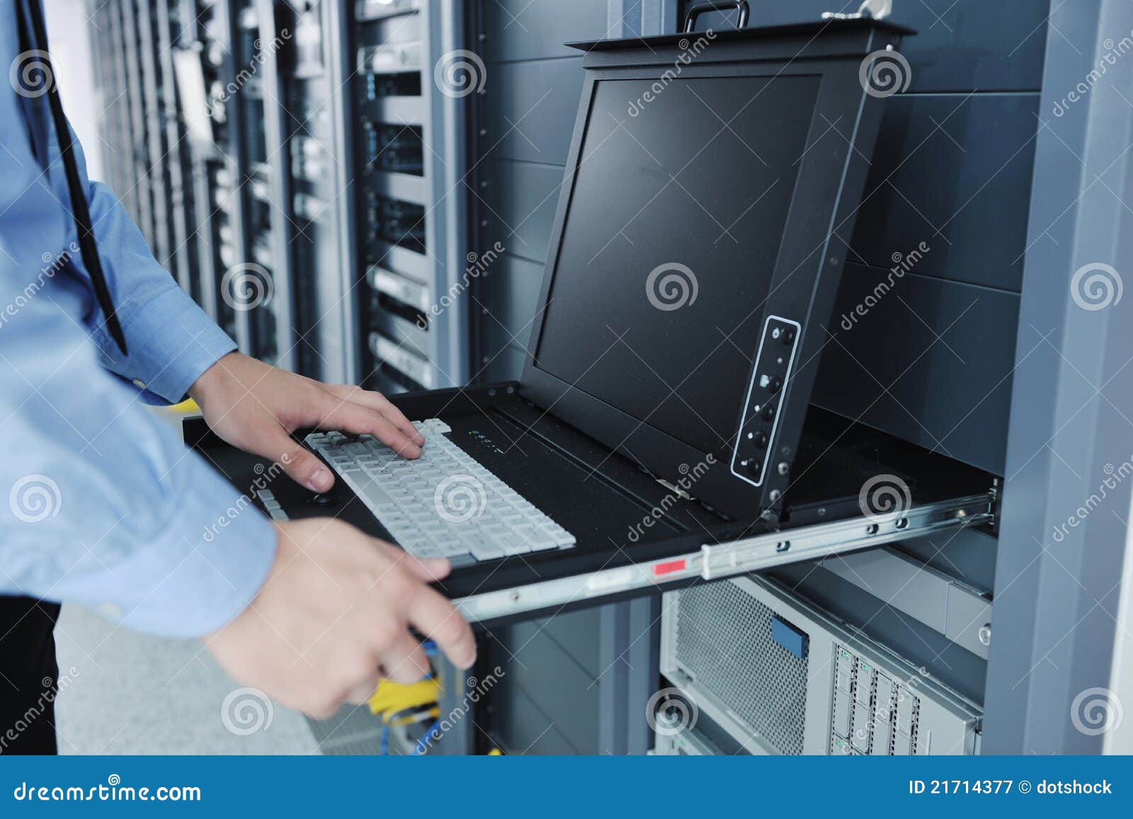 A Datacenter Server With Fiber Optic Connection Stock Image ... A Datacenter Server With Fiber Optic Connection Stock Image ...