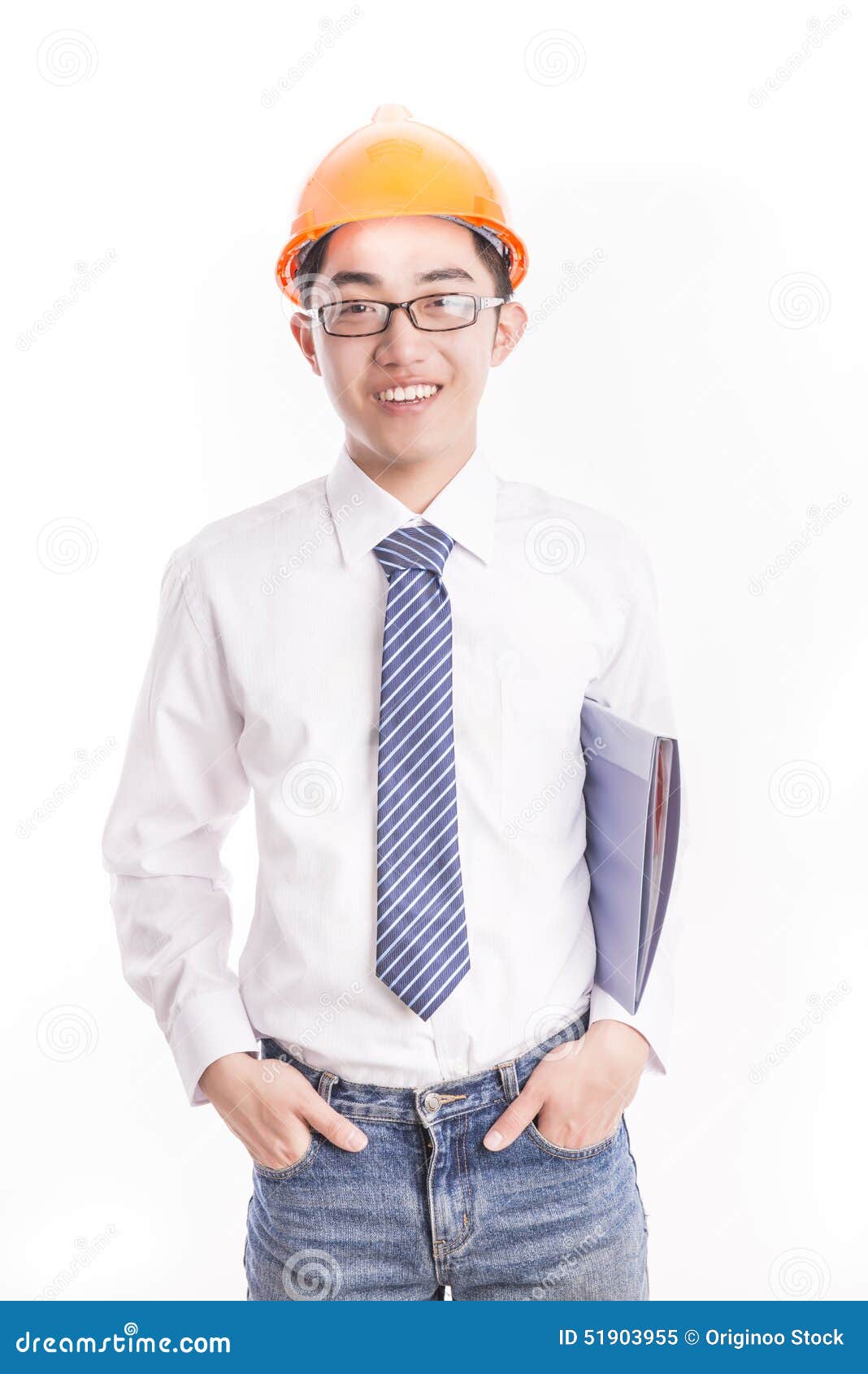 Young engineer stock image. Image of orange, asian, profile - 51903955