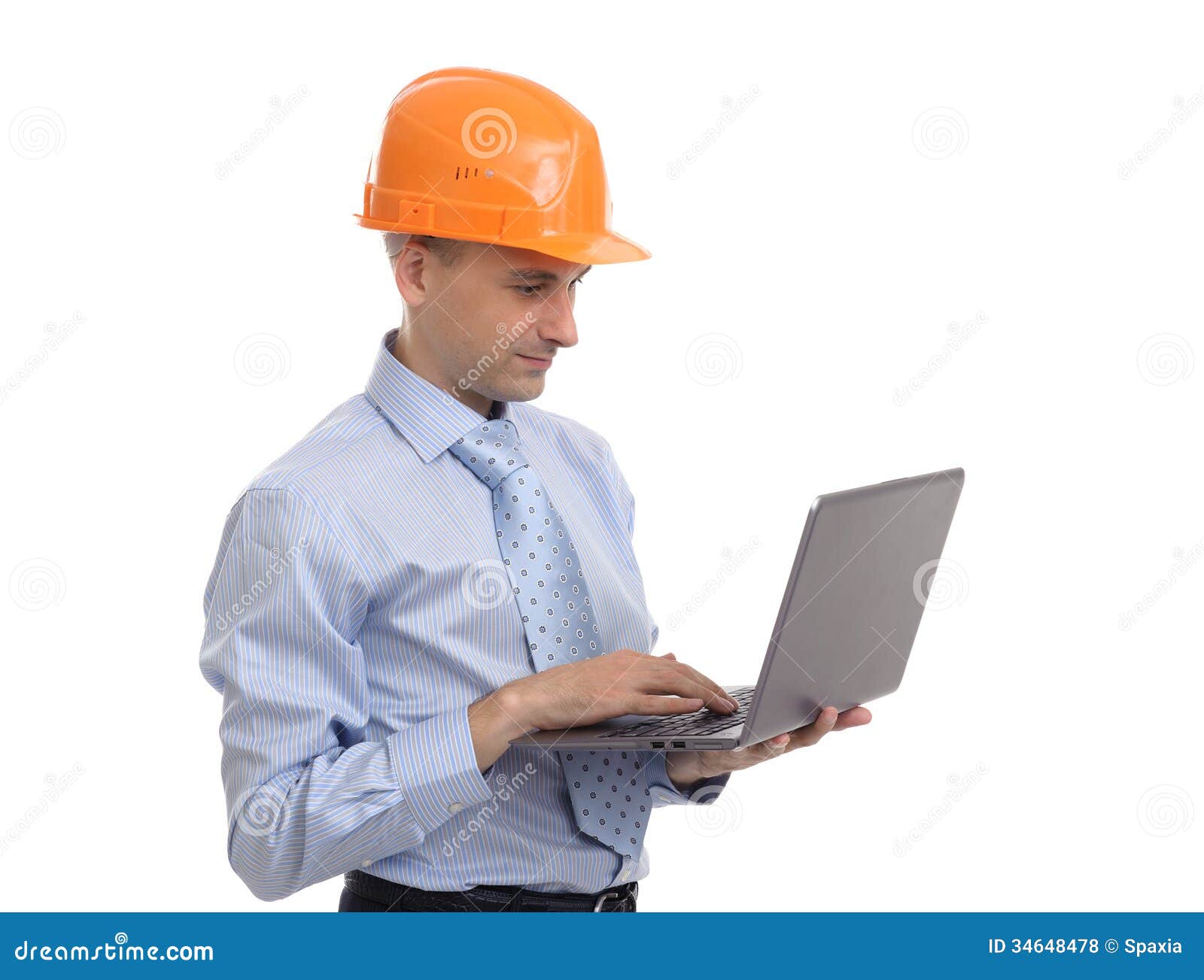Young Engineer with a Laptop Stock Photo - Image of professional ...