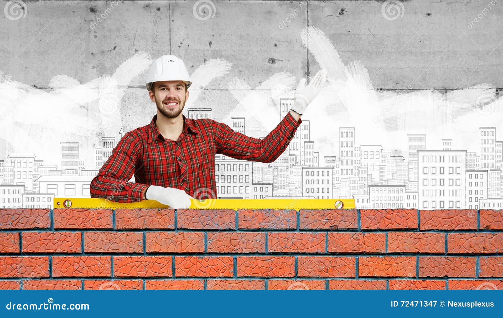 Young engineer man stock image. Image of measure, contractor - 72471347