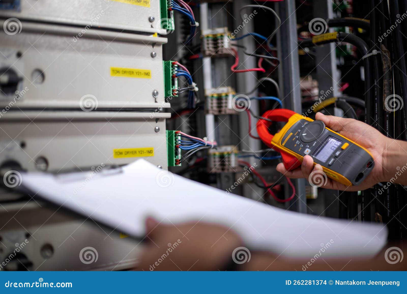 Check the current. stock photo. Image of gadget, maintenance - 262281374