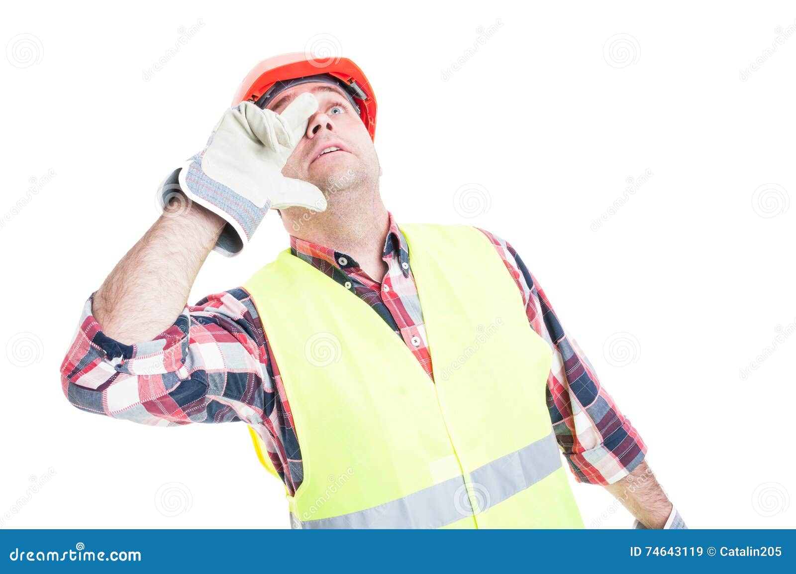 Young Engineer Screaming Out Loud Stock Image - Image of hardhat ...