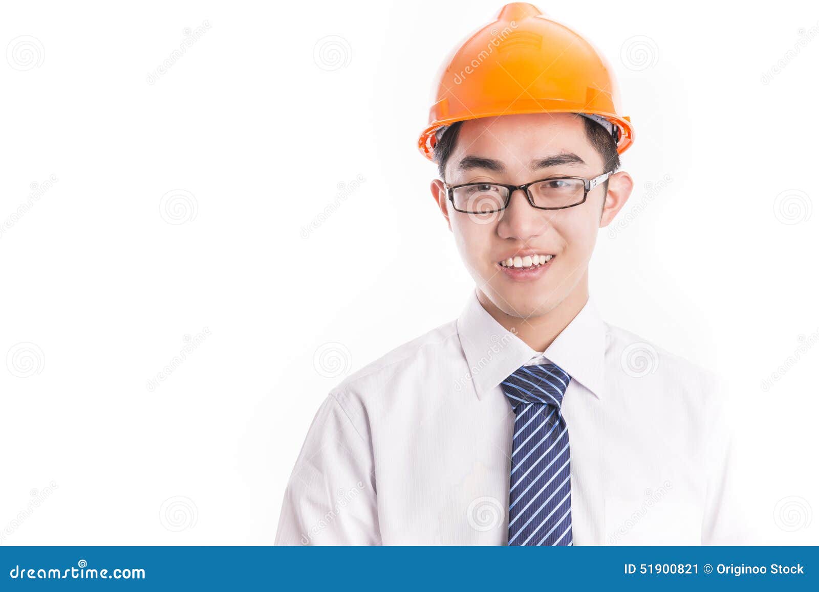 Young engineer stock image. Image of asian, profile, orange - 51900821
