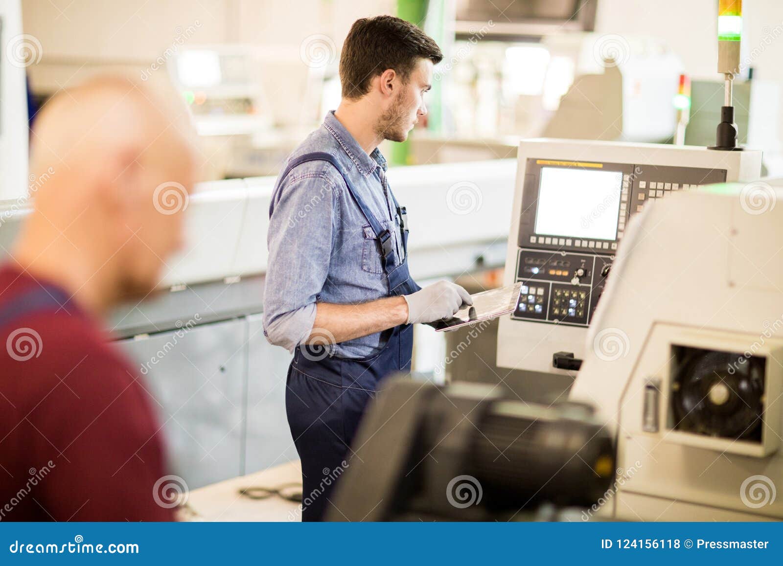 People Working at Engineering Workshop Stock Photo - Image of worker ...