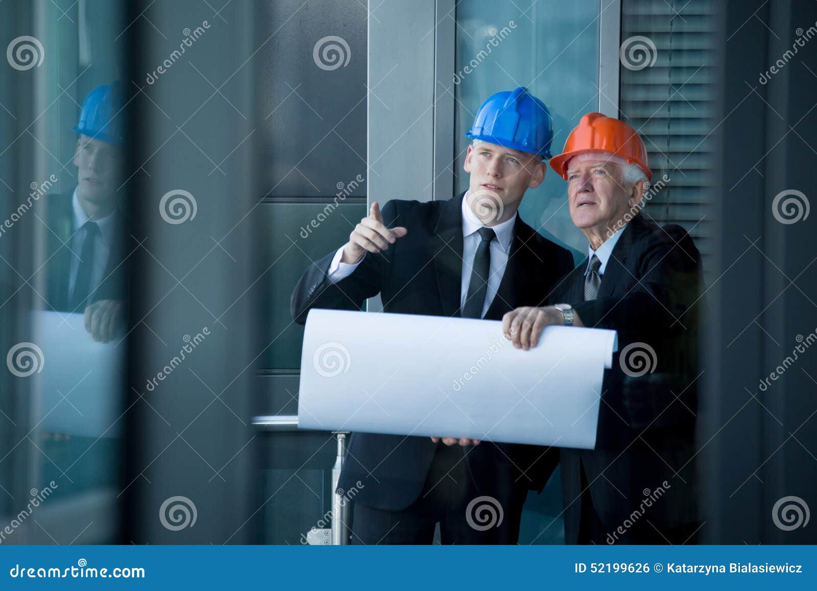Young Engineer Talking with Senior Boss Stock Photo - Image of person ...