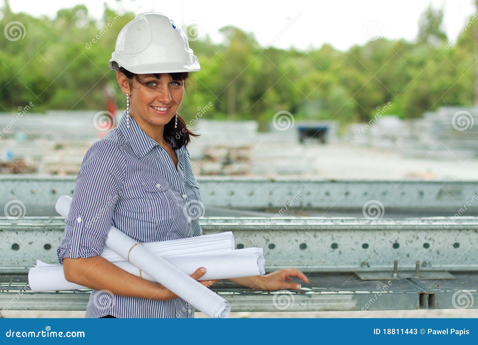 Engineer Woman Drawing World Map Stock Photo | CartoonDealer.com #64192764