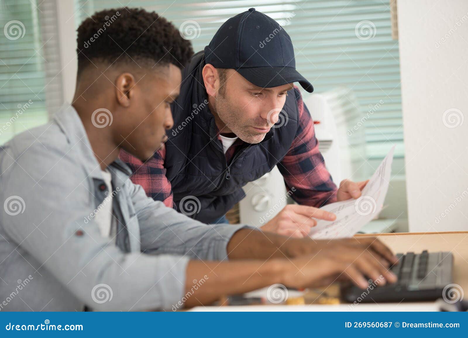 Young Engineer Working with Computer in Office Indoor Stock Image ...