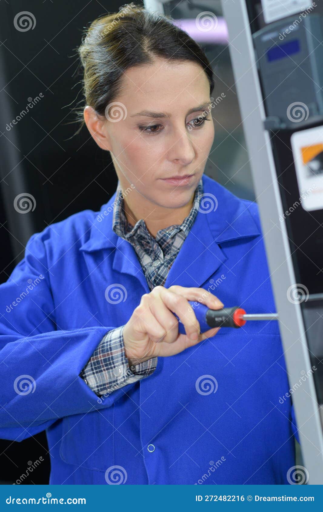 Young Engineer Working in Network Server Room Stock Photo - Image of ...