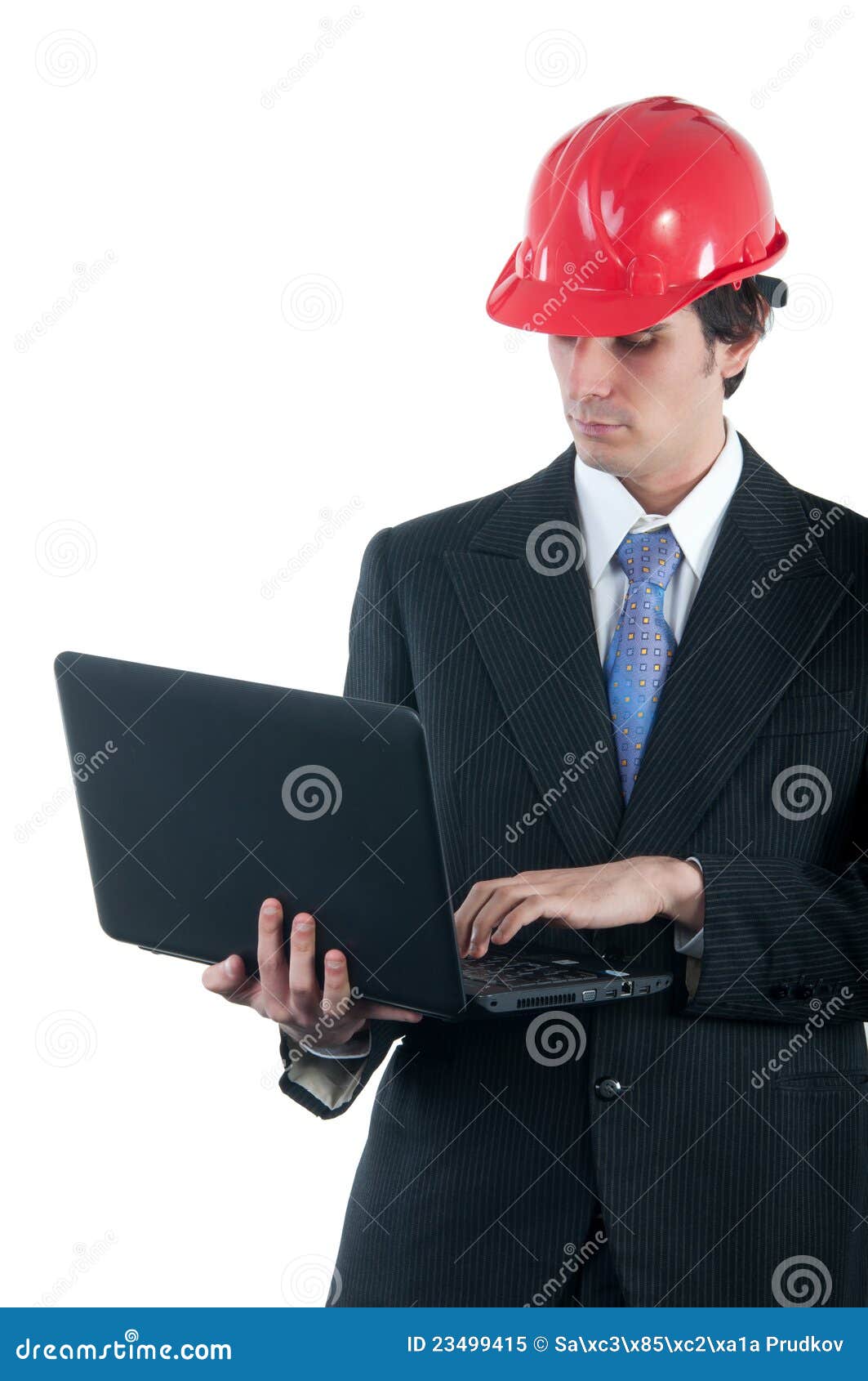 Young Engineer Working on the Notebook Stock Image - Image of hand ...