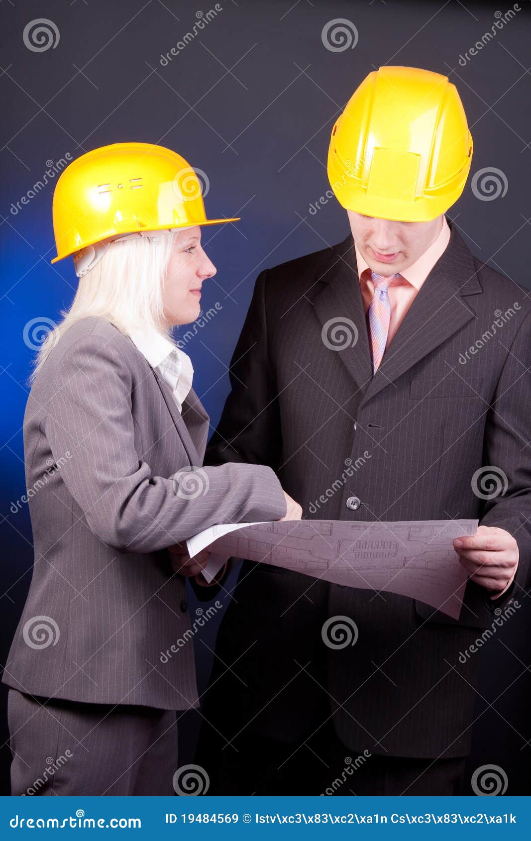 Young engineers stock image. Image of female, foreman - 19484569
