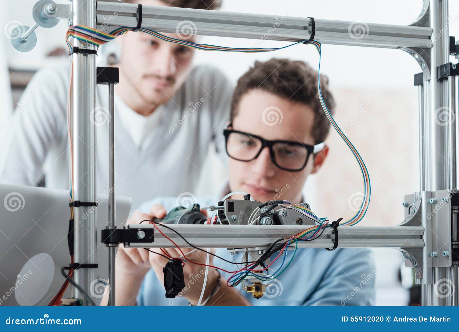 Young Engineers 3D Printing Stock Photo - Image of research ...
