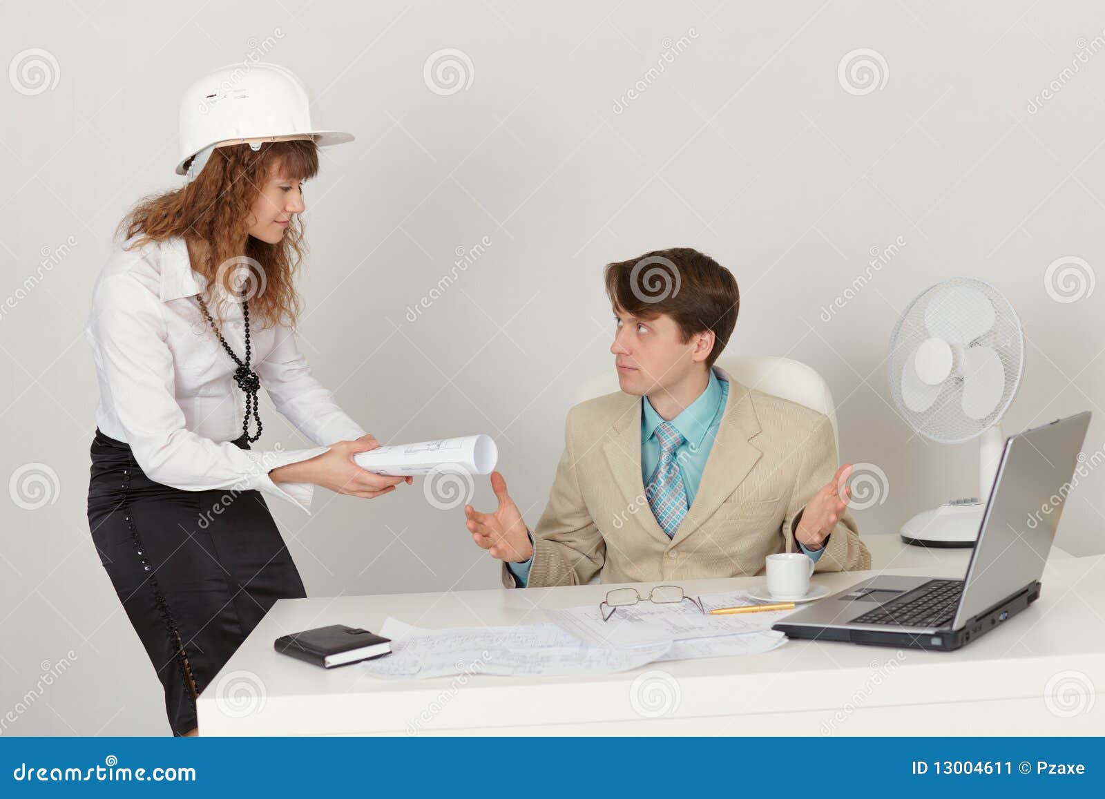 Young Engineers are Working in Office Stock Image - Image of design ...