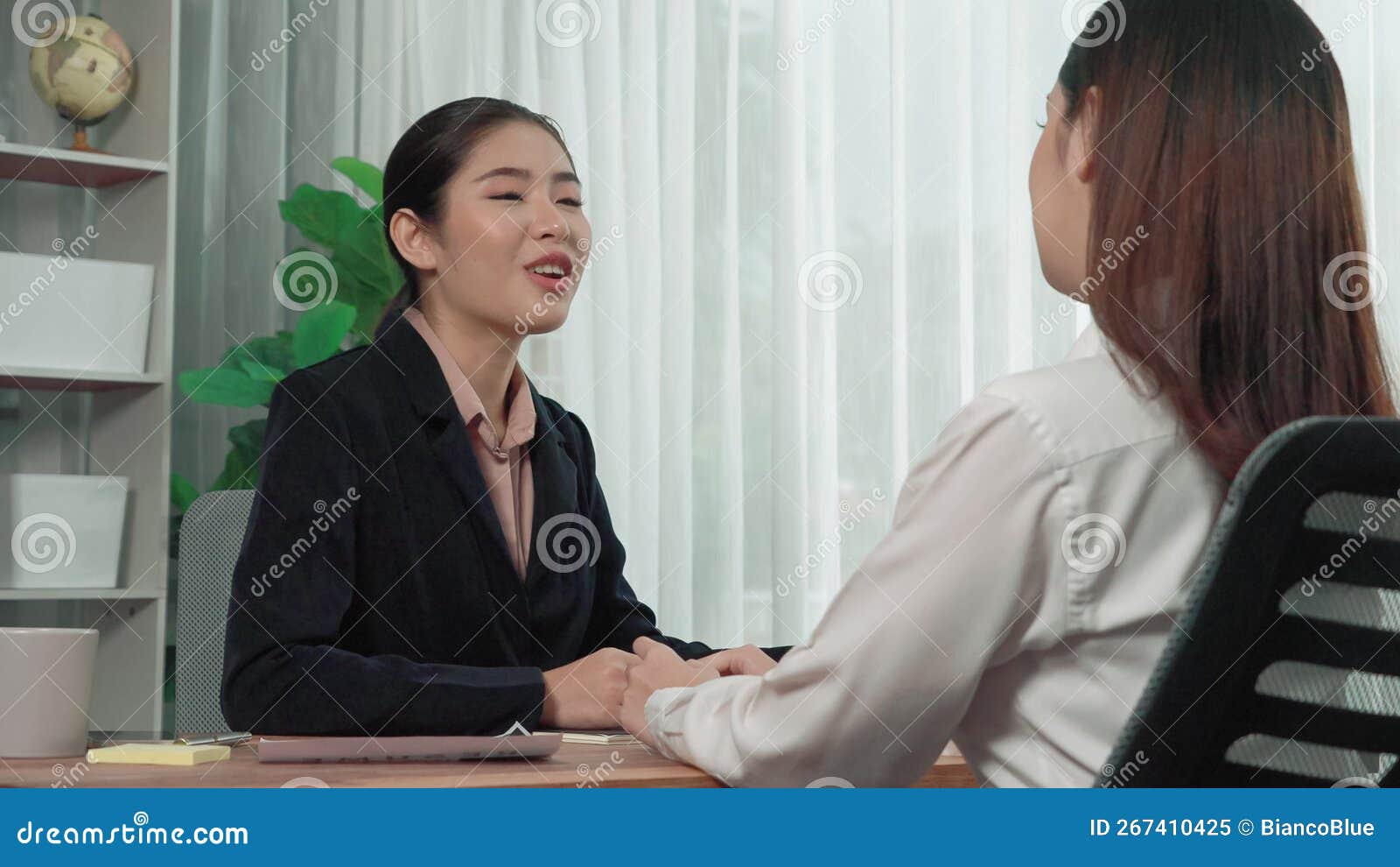 Young and Enthusiastic Candidate Interview with HR Manager in Office ...