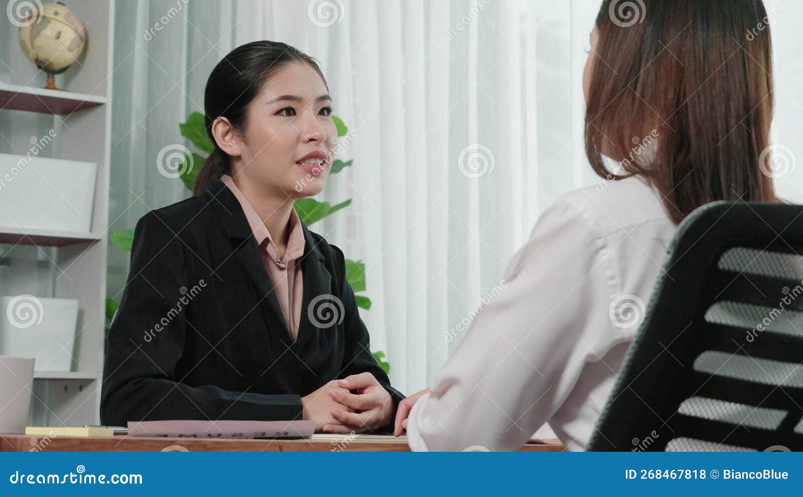 Young and Enthusiastic Candidate Interview with HR Manager in Office ...