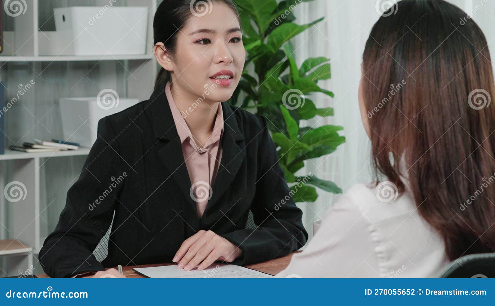 Young and Enthusiastic Candidate Interview with HR Manager in Office ...