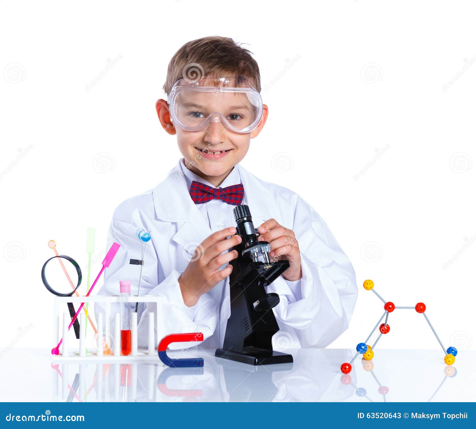 Young enthusiastic Chemist stock image. Image of childhood - 63520643
