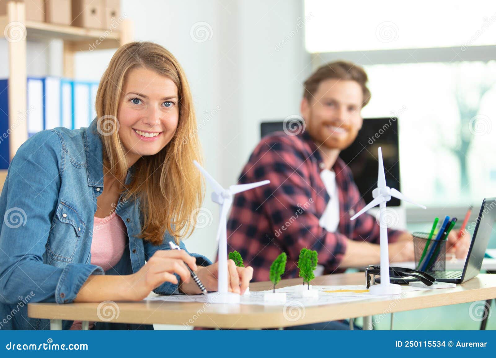 Young Enthusiastic Students Renewable Energies Stock Photo - Image of ...
