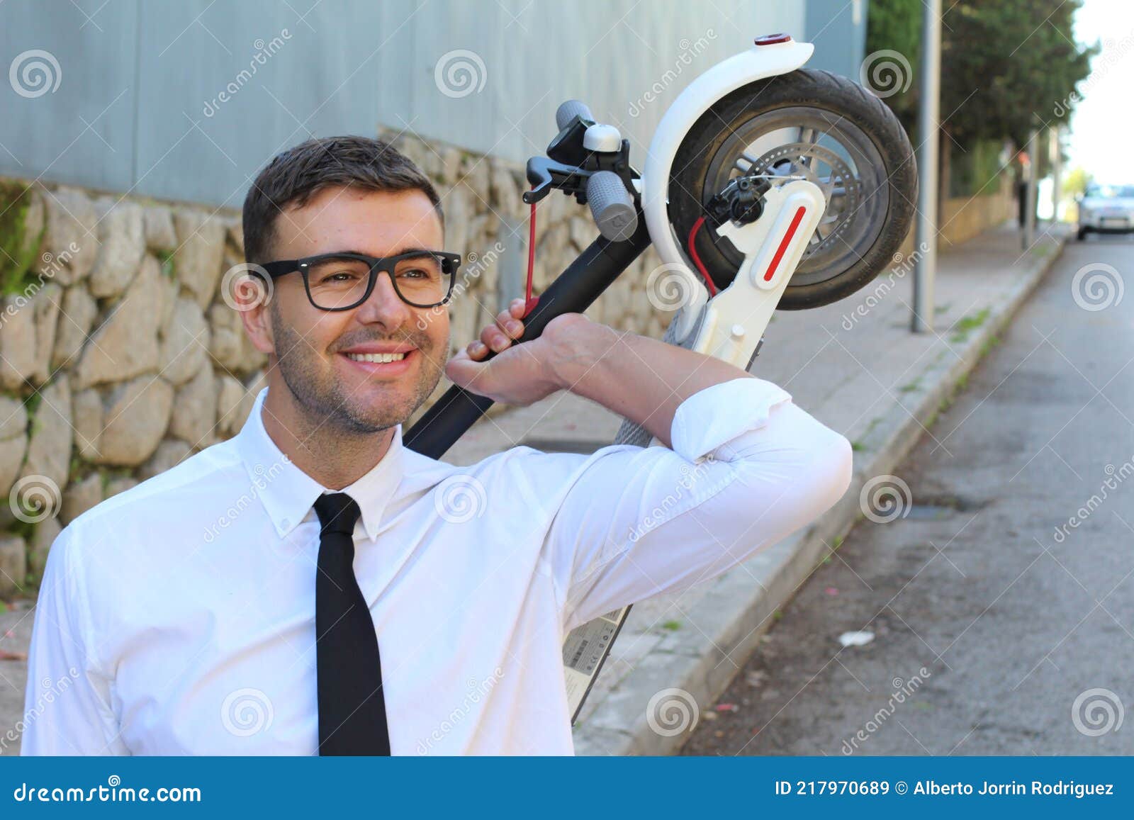 Young Entrepreneur Using Eco Friendly Transportation Stock Image ...