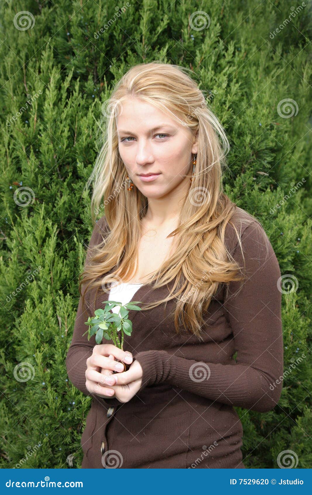 Young Environmentalist Girl Stock Photo - Image of beautiful, outdoor ...